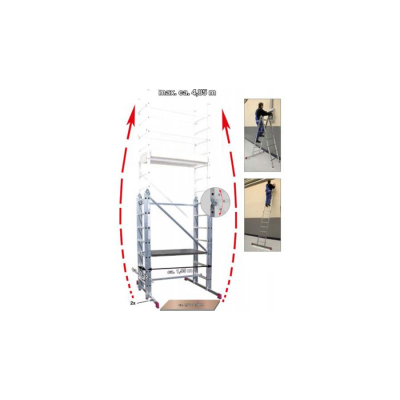 KRAUSE 916273 Corda csuklós szerelőállvány munk.mag: 4,85 m /48,5kg;2 ...