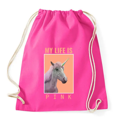 PRINTFASHION MY LIFE IS PINK - Sportzsák, Tornazsák - Fukszia ...